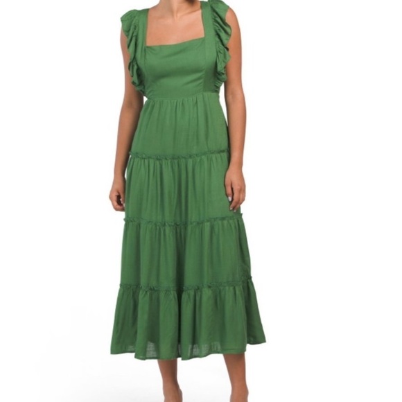 Beyond Words | Dresses | Beyond Words Tiered Maxi Dress With Flutter ...